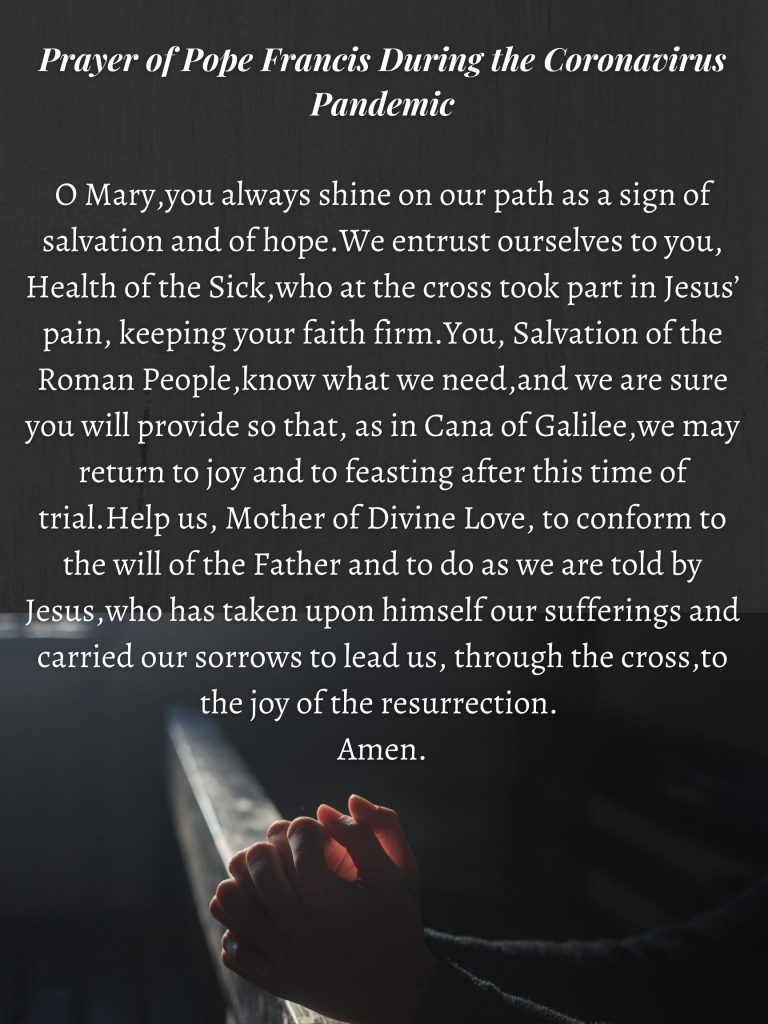 A Prayer During the Pandemic | Ascension Catholic School